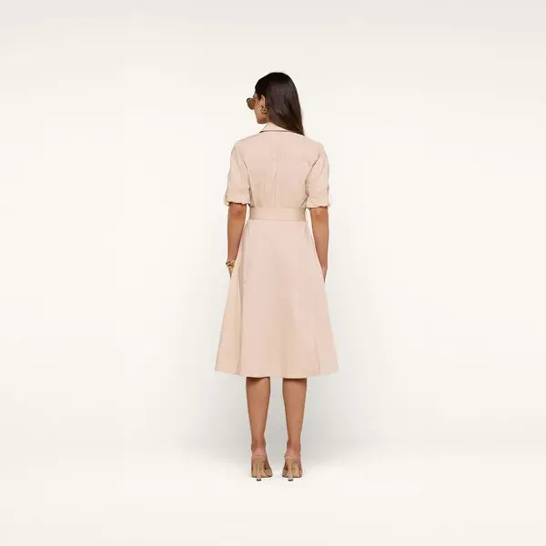 L'Agence Callen Shirt Dress - Biscuit