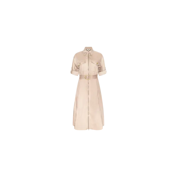 L'Agence Callen Shirt Dress - Biscuit