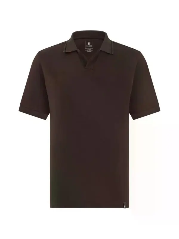 Boggi Milano Open-collar T-shirt - Brown