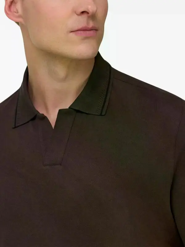 Boggi Milano Open-collar T-shirt - Brown