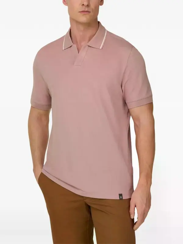 Boggi Milano Open-collar T-shirt - Pink