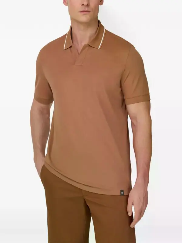 Boggi Milano Open-collar T-shirt - Orange