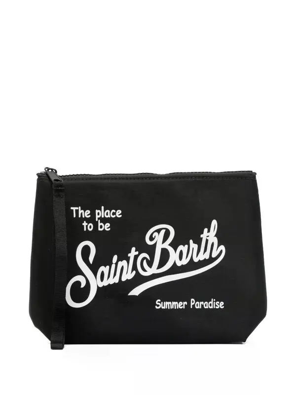 MC2 SAINT BARTH Logo-print Clutch - Black