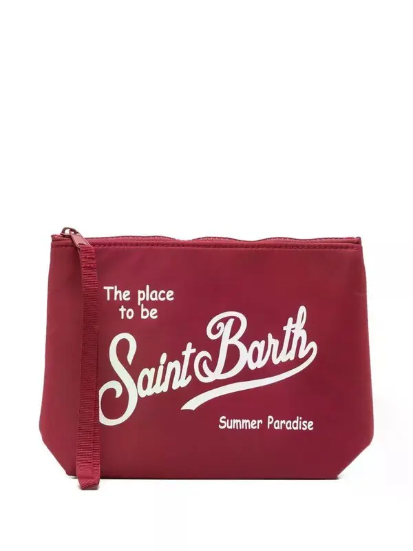 MC2 SAINT BARTH Logo-print Clutch - Red