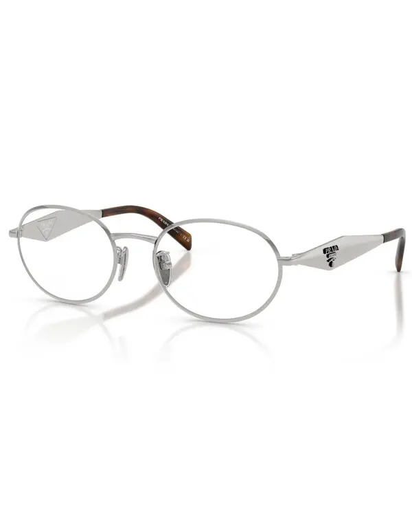 Prada Oval Eyeglasses - Silver