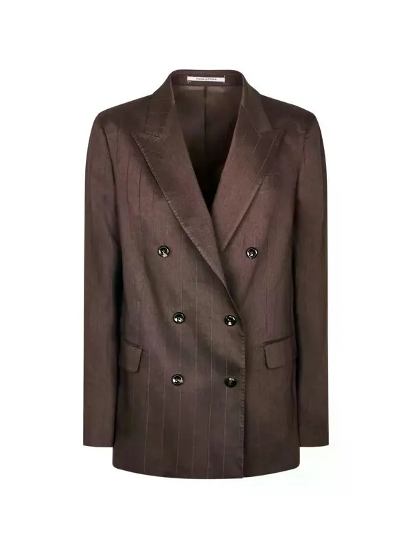 Tagliatore Pinstripe Double-breasted Blazer - Brown