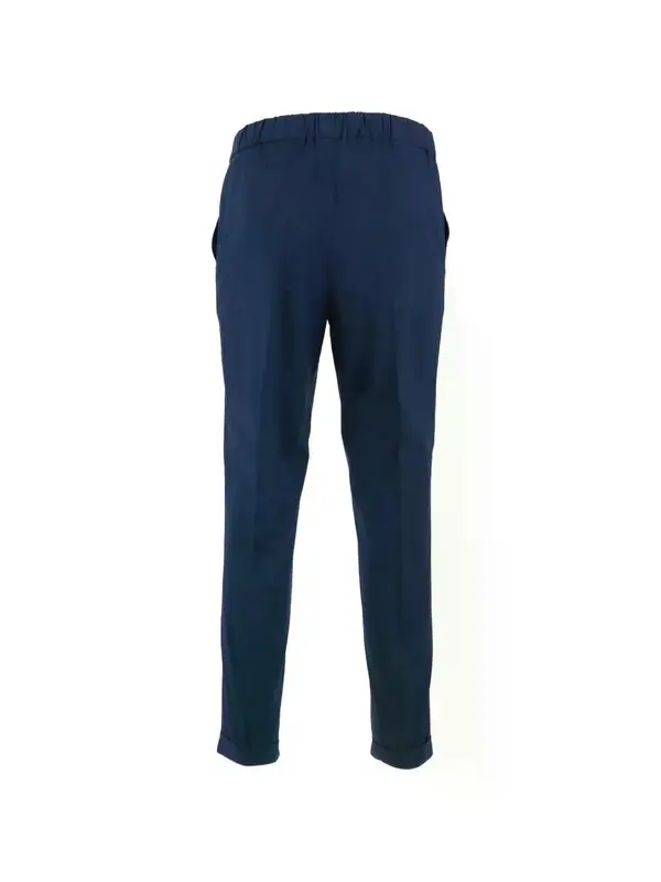 Antonelli Firenze Elasticated-waistband Turn-up Trousers - Blue
