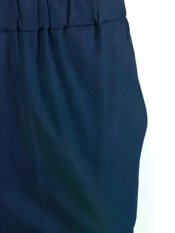 Antonelli Firenze Elasticated-waistband Turn-up Trousers - Blue