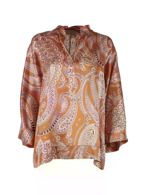 Antonelli Firenze Paisley-pattern Silk Blouse