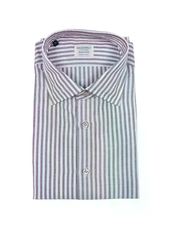 MAZZARELLI Striped-pattern Slim-fit Shirt