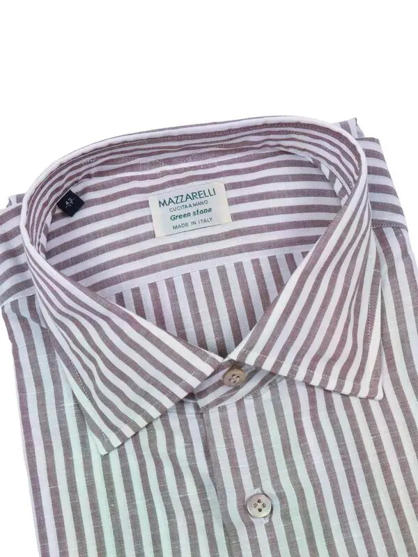 MAZZARELLI Striped-pattern Slim-fit Shirt