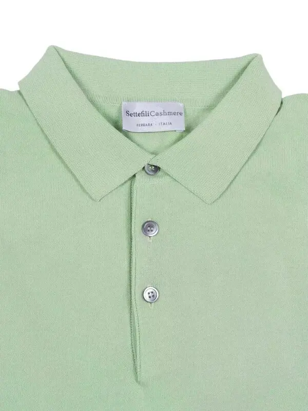 SETTEFILI CASHMERE Buttoned Polo Shirt - Green
