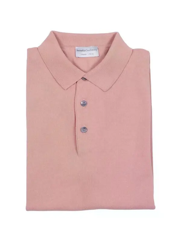 SETTEFILI CASHMERE Buttoned Polo Shirt - Pink