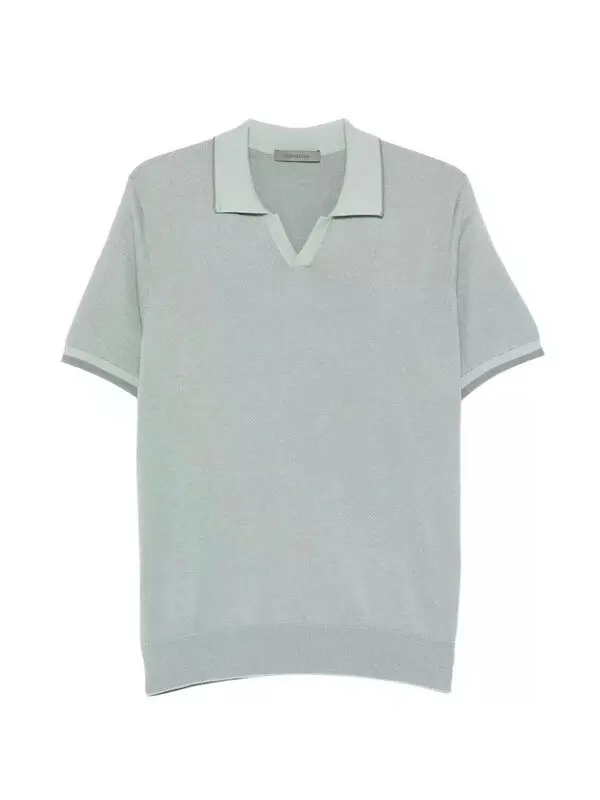 Corneliani Textured-knit V-neck T-shirt - Green