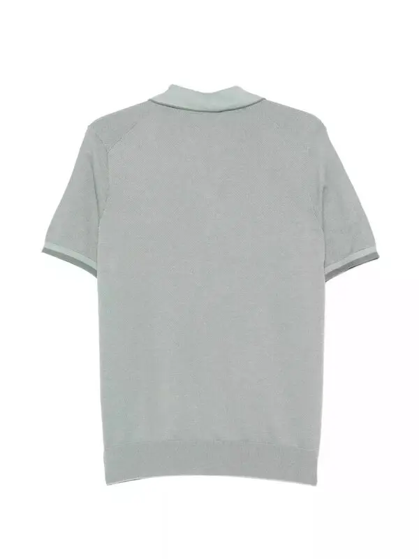 Corneliani Textured-knit V-neck T-shirt - Green
