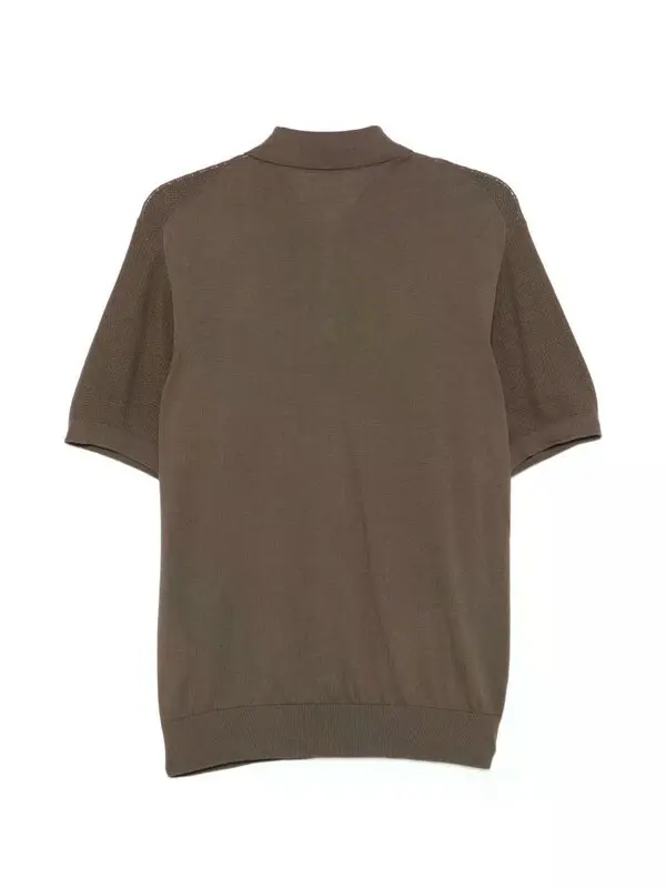 Corneliani Textured-knit Polo Shirt
