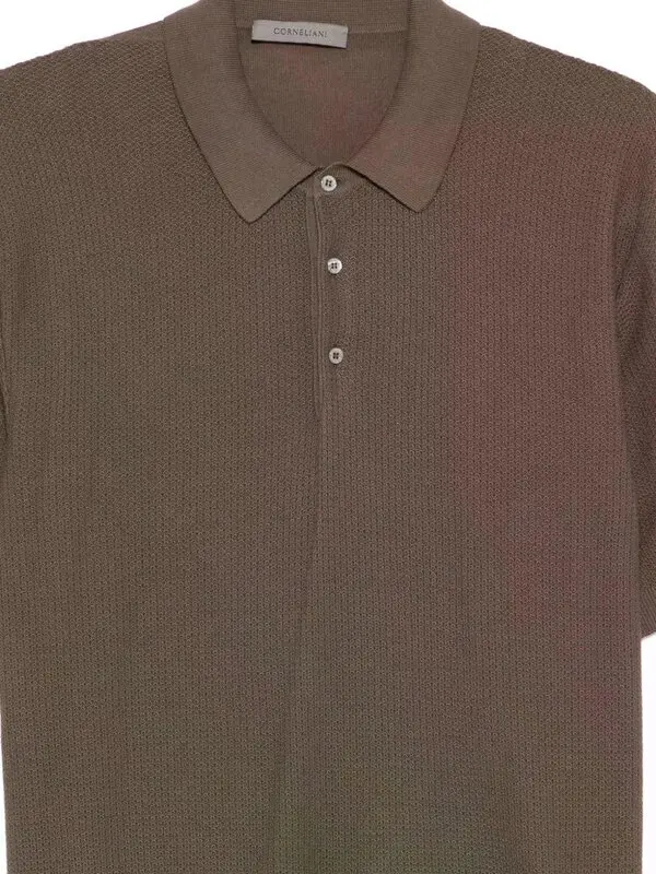 Corneliani Textured-knit Polo Shirt