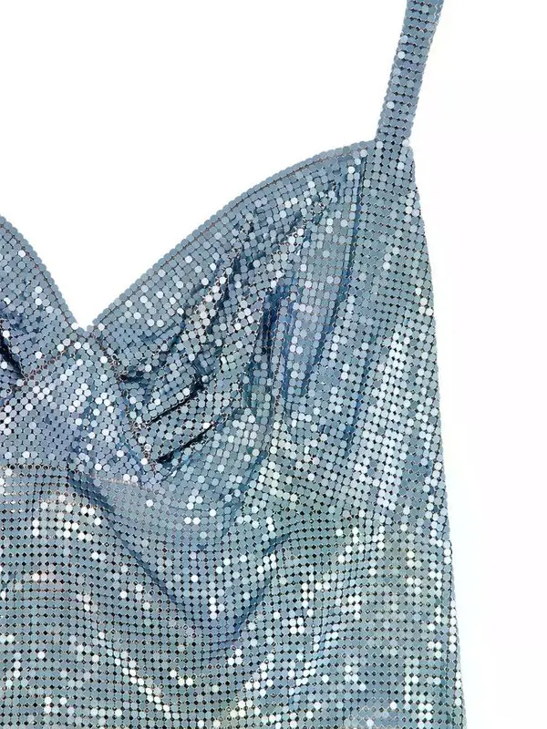 Rabanne Chainmail Gathered Maxi Dress