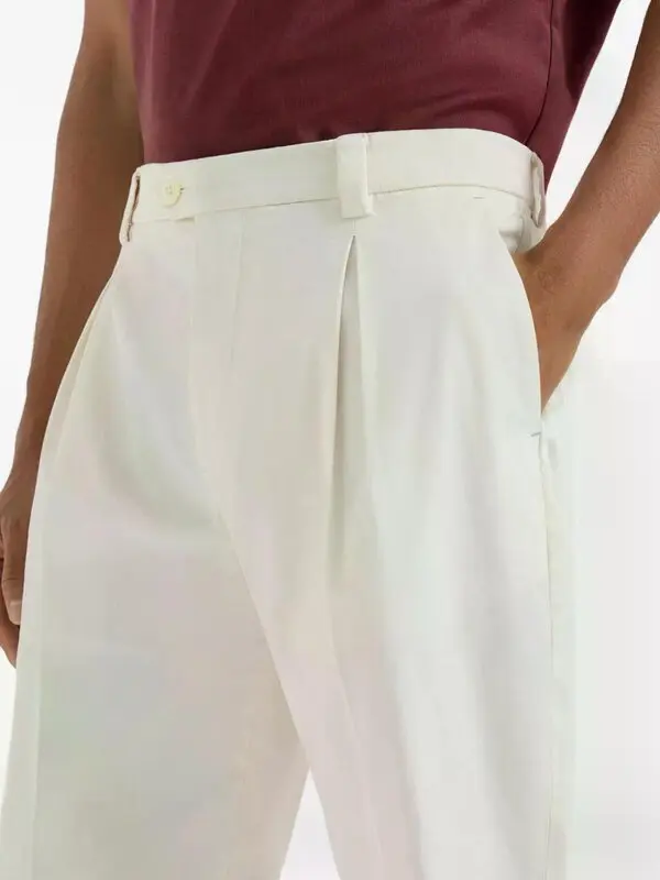 Brunello Cucinelli Garment-dyed Pima Cotton Trousers