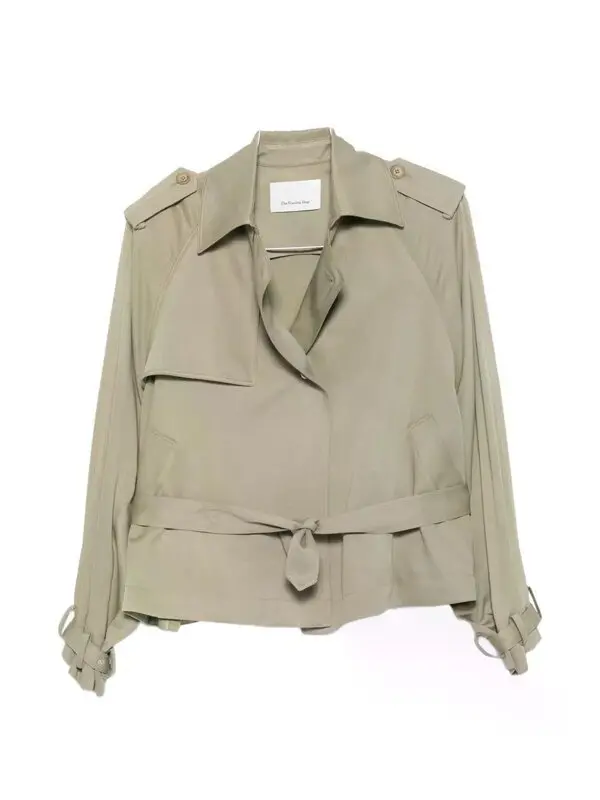 THE FRANKIE SHOP Elva Belted Jacket - Green
