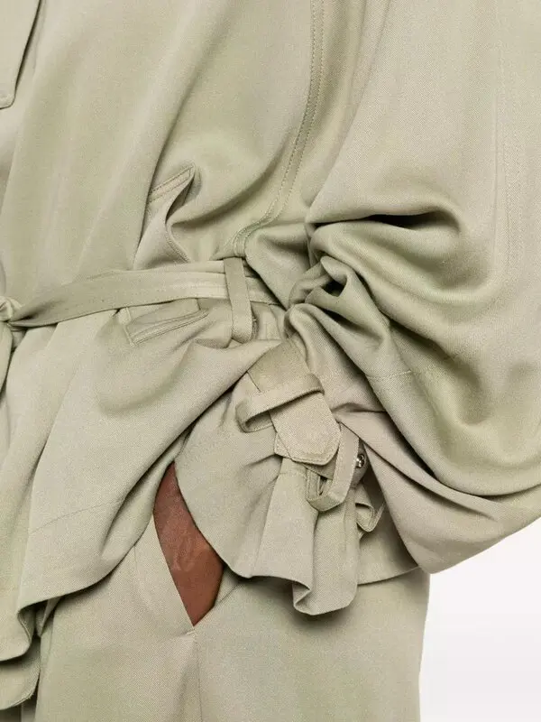 THE FRANKIE SHOP Elva Belted Jacket - Green