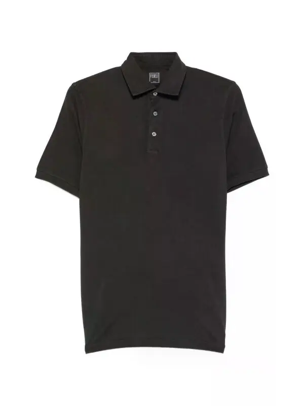 Fedeli Polo North Piqué-textured Polo Shirt - Brown