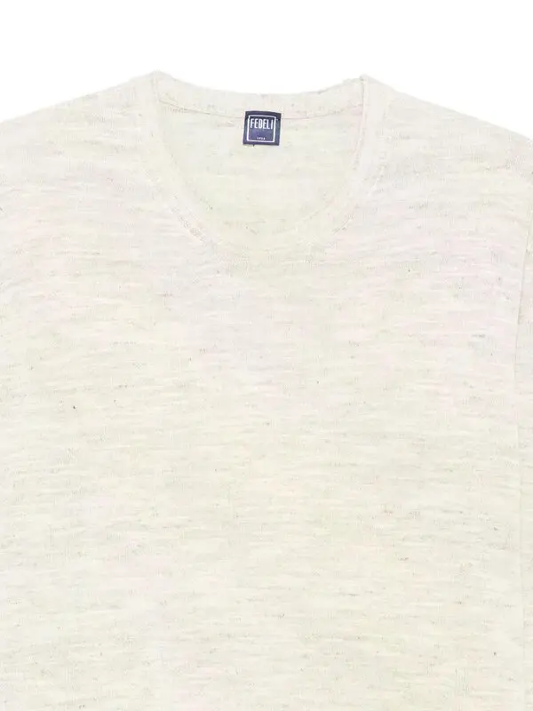 Fedeli Slub-texture Sweater - Neutrals