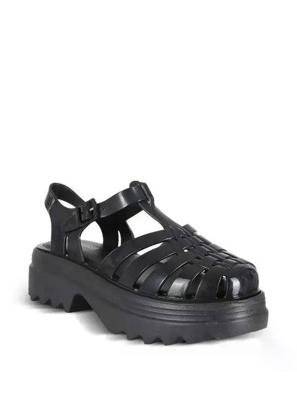Melissa Buckle-detail Platform Sandals - Black