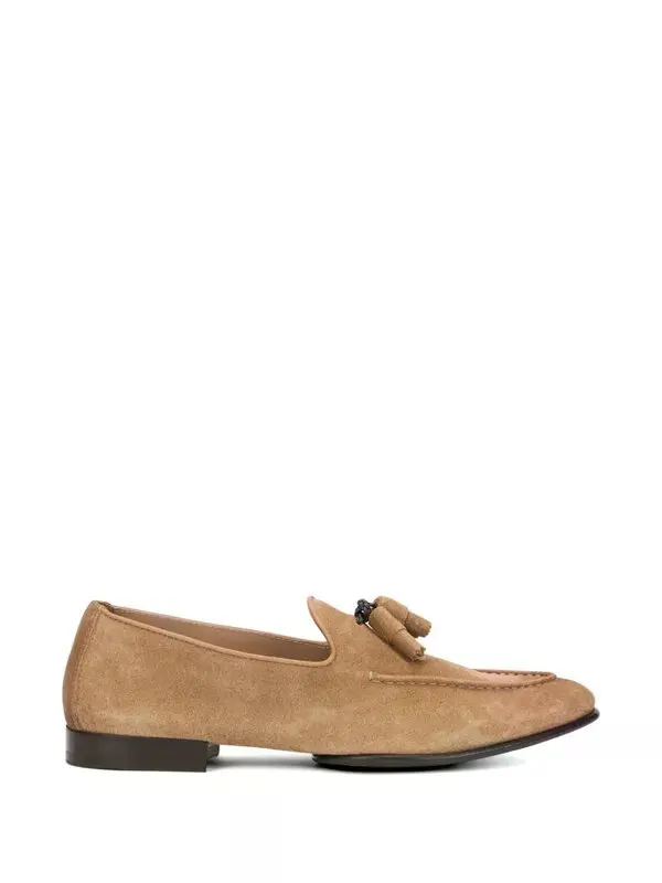 DOUCAL'S Tassel-detail Suede Loafers - Neutrals
