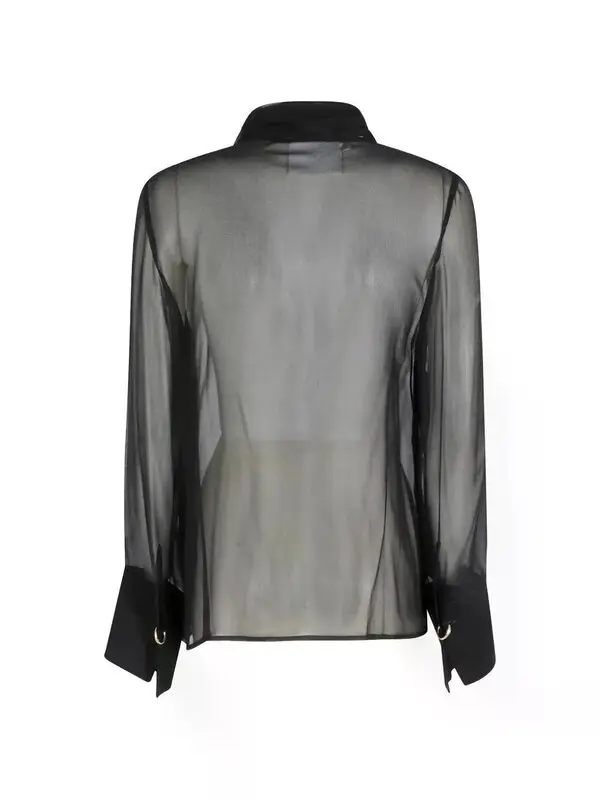 Erika Cavallini Sheer Pussy-bow Blouse