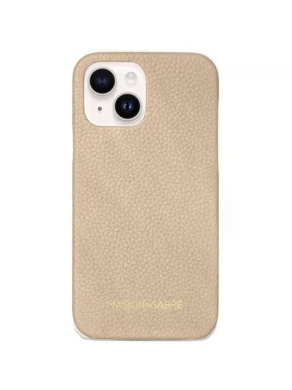 MAISON DE SABRE Leather Iphone 14 Case - Neutrals