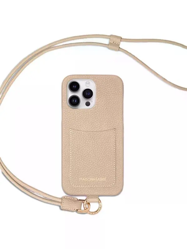 MAISON DE SABRE Sling Iphone 14 Pro Max Case - Neutrals