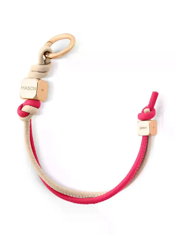 MAISON DE SABRE Leather Wristlet Charm - Neutrals