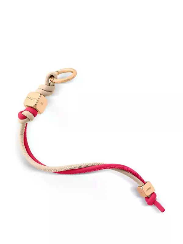 MAISON DE SABRE Leather Wristlet Charm - Neutrals