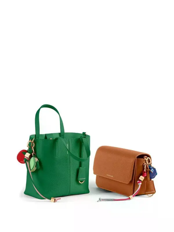 MAISON DE SABRE Leather Wristlet Charm - Neutrals