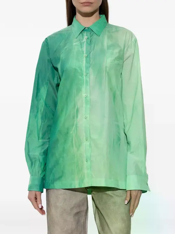 Loewe Button-down Cotton Shirt - Green