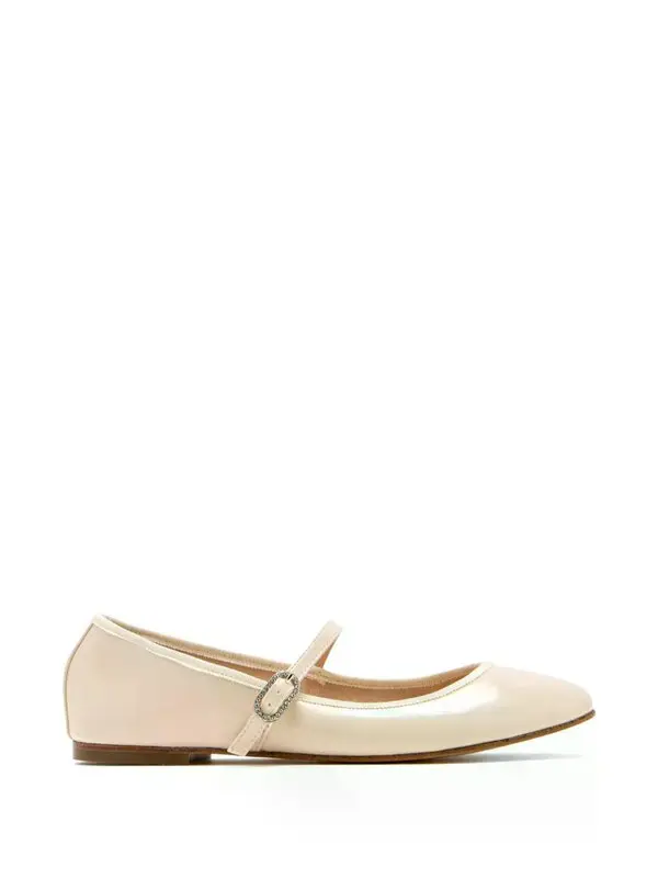 HOUSE OF BALLERINAS Patent-leather Ballet Flats - Neutrals
