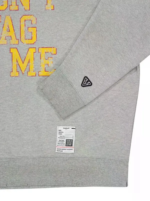 Mihara Yasuhiro Slogan-print Distressed Sweatshirt
