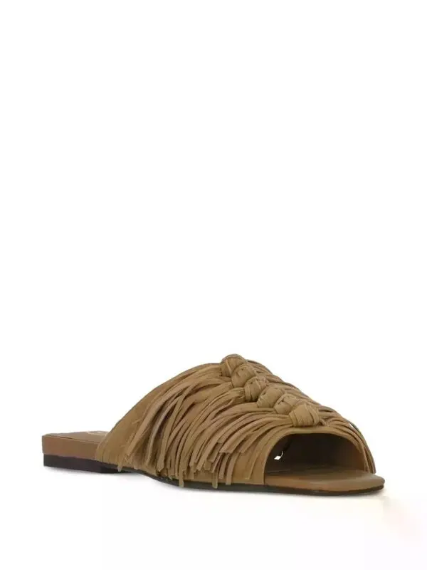 Ash Brigitte Fringe Braided Sandals - Neutrals