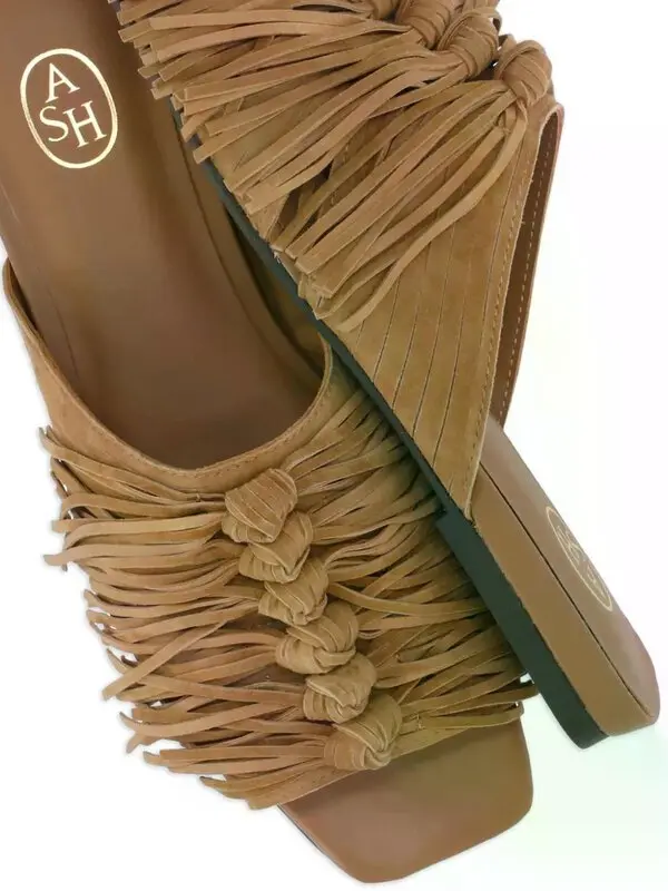 Ash Brigitte Fringe Braided Sandals - Neutrals