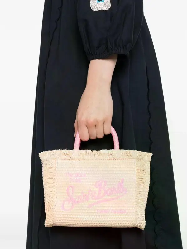 MC2 SAINT BARTH Mini Straw Vanity Tote - Neutrals