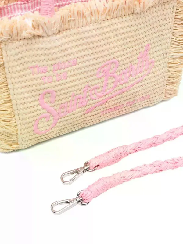 MC2 SAINT BARTH Mini Straw Vanity Tote - Neutrals