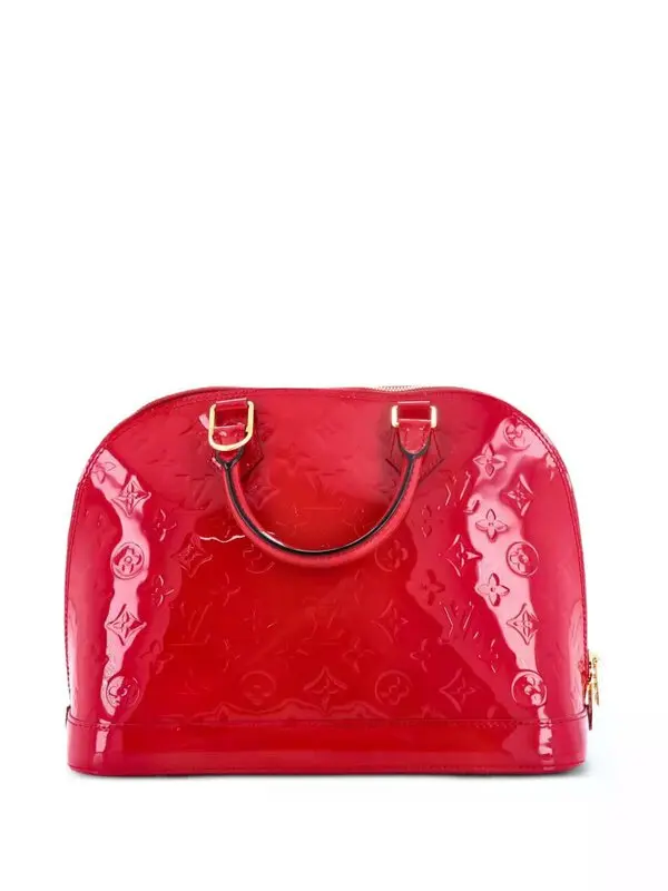 LOUIS VUITTON Alma Handbag Monogram Vernis Pm Satchel - Pink