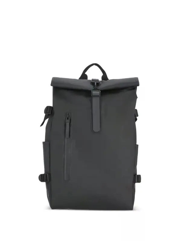 Rains Roll-top Backpack - Black
