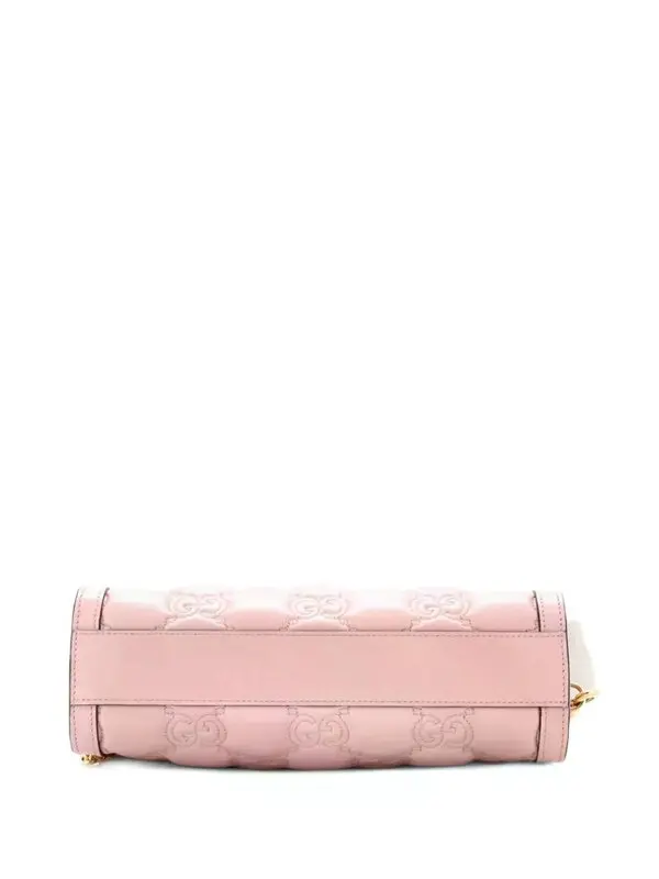 Gucci Gg Matelassé Leather Small Shoulder Bag - Pink