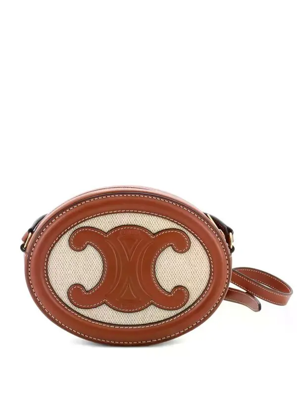 Celine Triomphe Oval Crossbody Bag - Brown