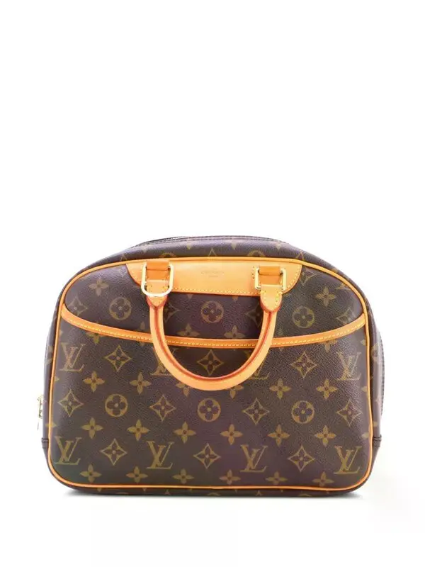 LOUIS VUITTON Trouville Handbag Monogram Canvas Satchel - Brown