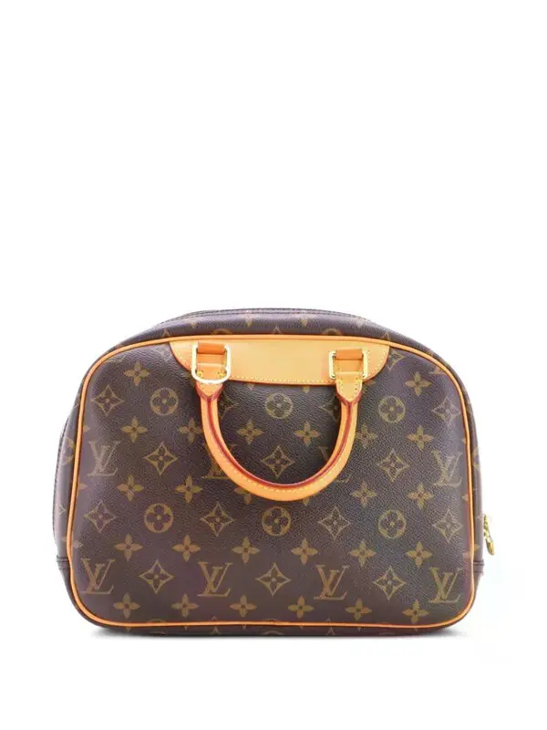 LOUIS VUITTON Trouville Handbag Monogram Canvas Satchel - Brown