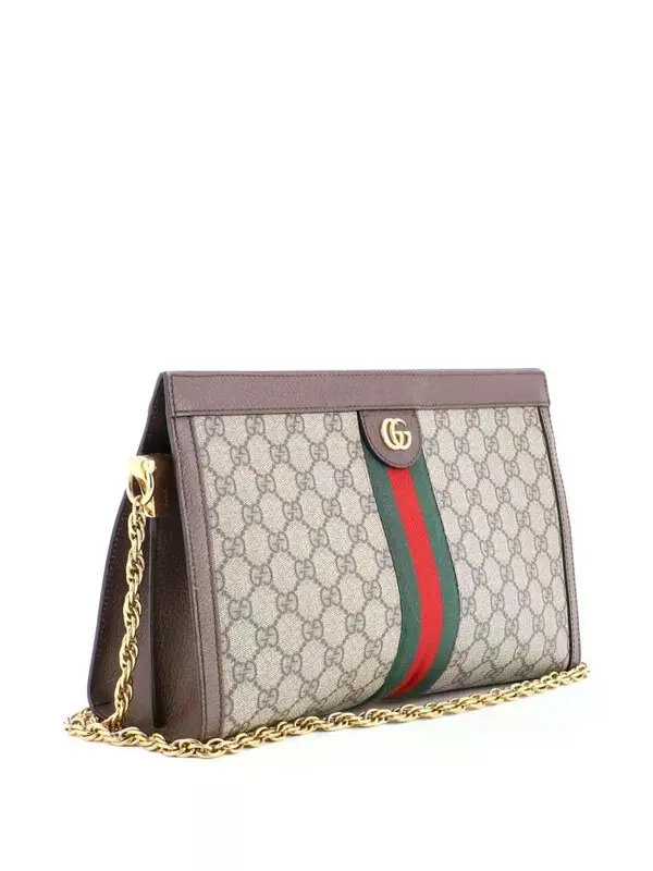 Gucci Ophidia Chain Gg Coated Canvas Medium Shoulder Bag - Brown