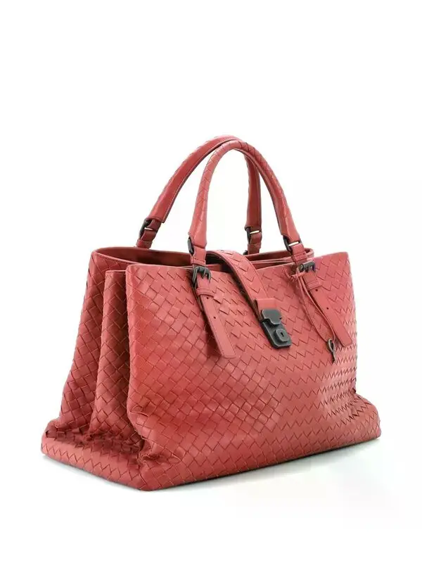 Bottega Veneta Roma Intrecciato Nappa Medium Tote - Pink